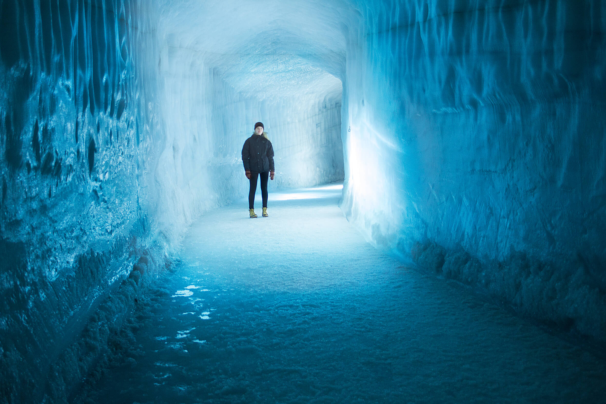 Ice Tunnel in Iceland - Experiencing this man-made ice cave truly an ...